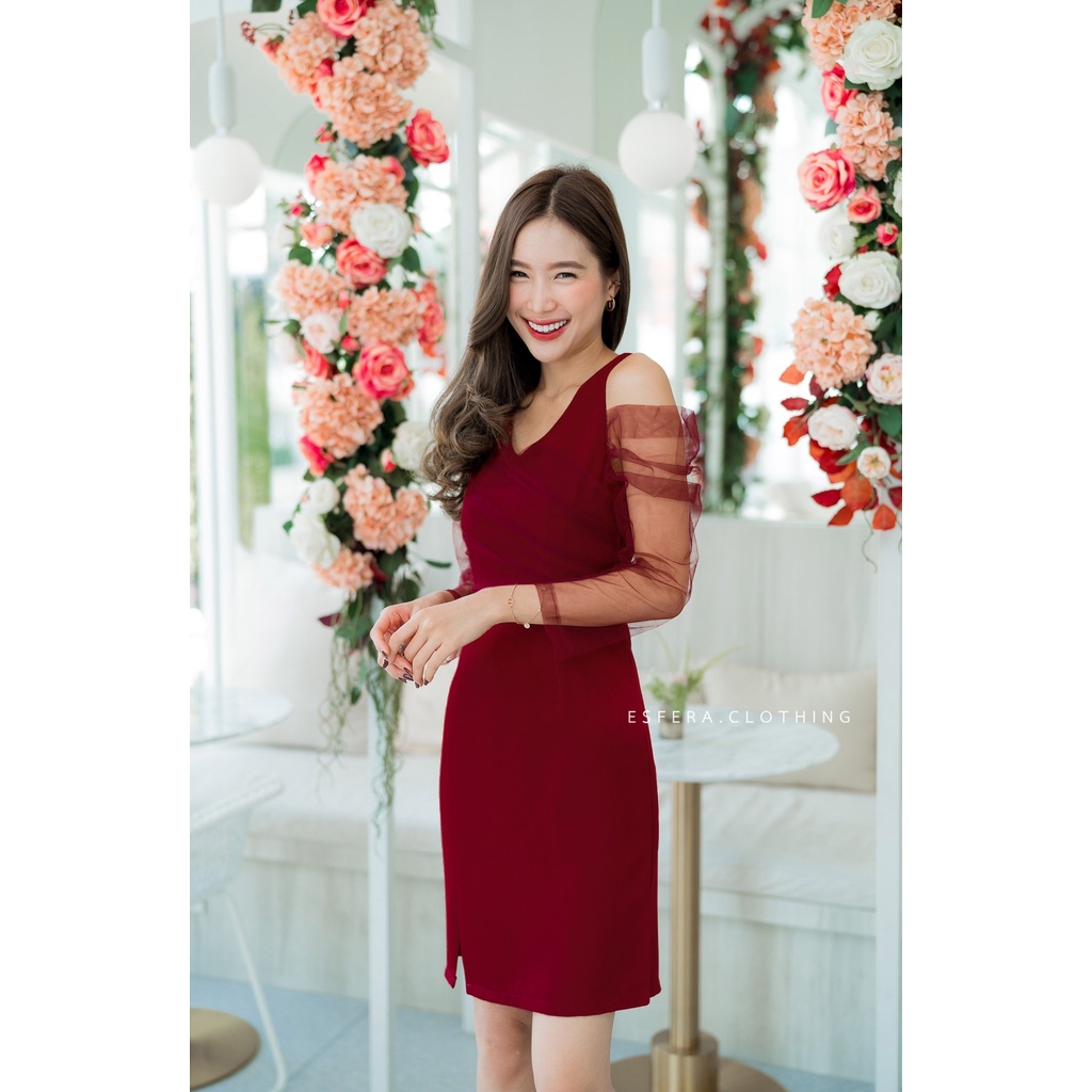 เดรสออกงาน DR037-5 Vee Party Dress - esferaclothing - ThaiPick