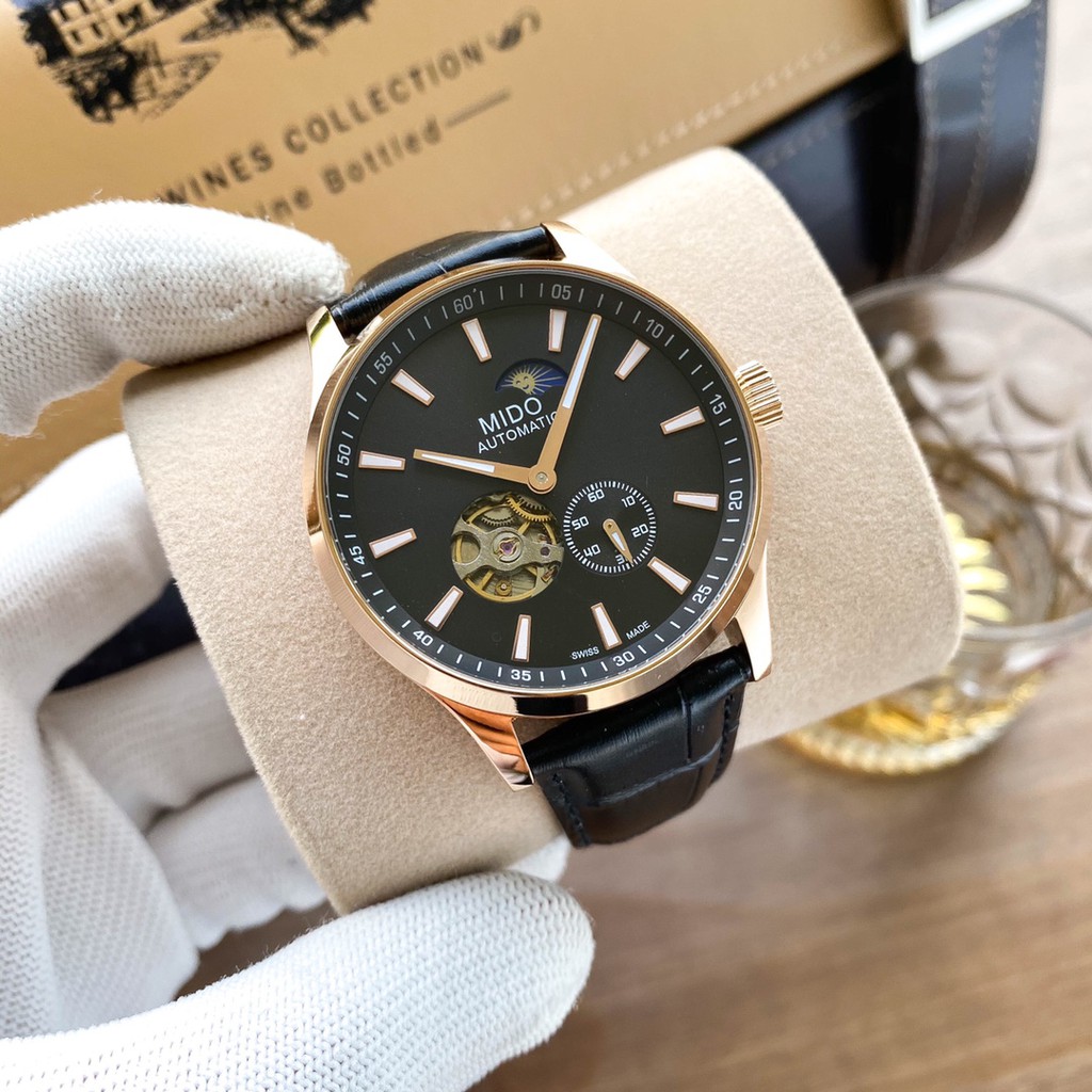 Mido Classic Two-Hands Half Moon Phase Design Fully Automatic ...