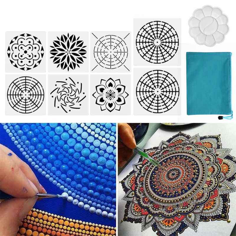 32pcs Mandala Dotting Tools Set for Painting Rock Acrylic Stick Stencil ...