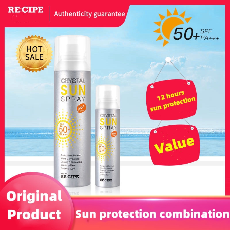 50ml Korea RECIPE Sunscreen Spray Sunscreen ครีมกันแดดกันแดดสำหรับ ...