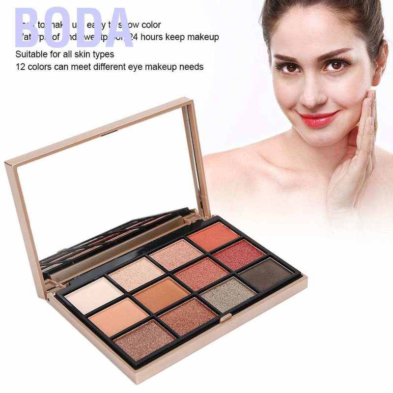 Boda SACE LADY 12 Colors Eyeshadow Waterproof Sweatproof Matte Glitter ...