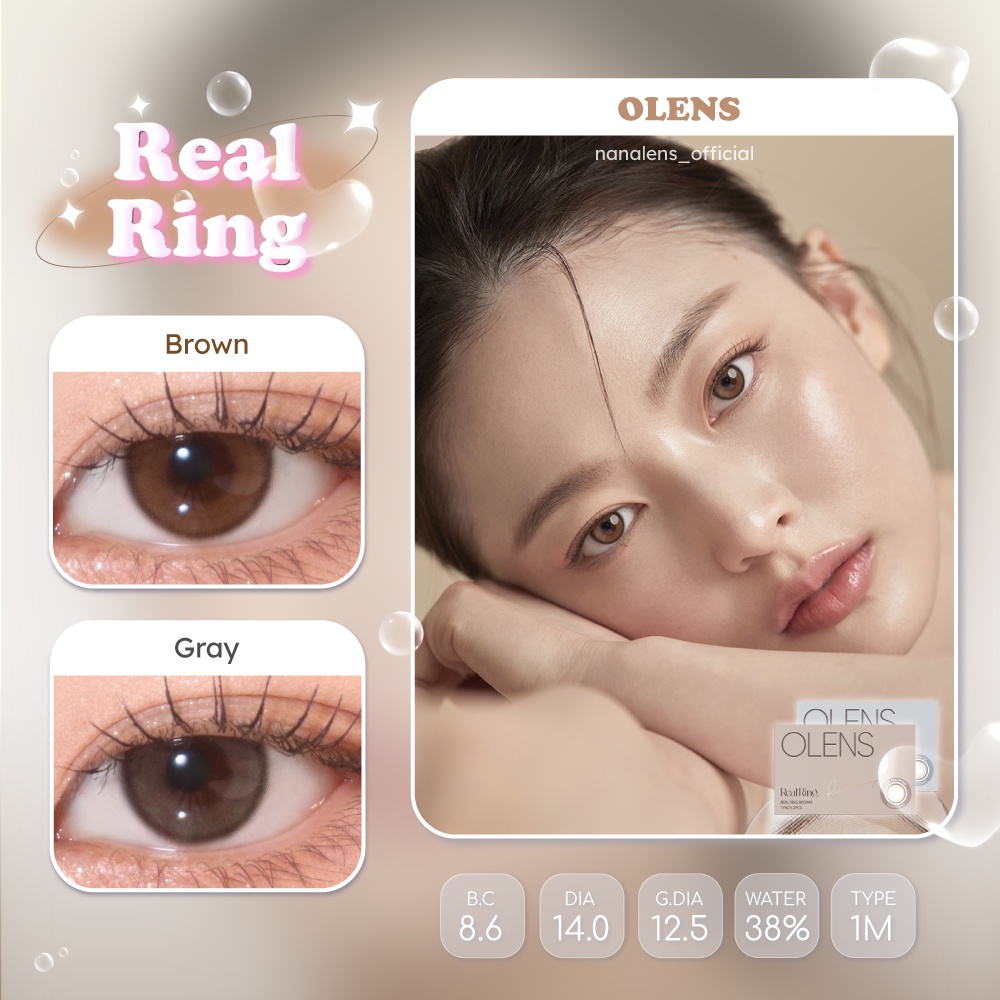 (ลด 10 โค้ด B4LOSEP ) Spanish real สี Brown Olive - Olens (รายเดือน) Lens Matter คอนแทคเลนส์ ...
