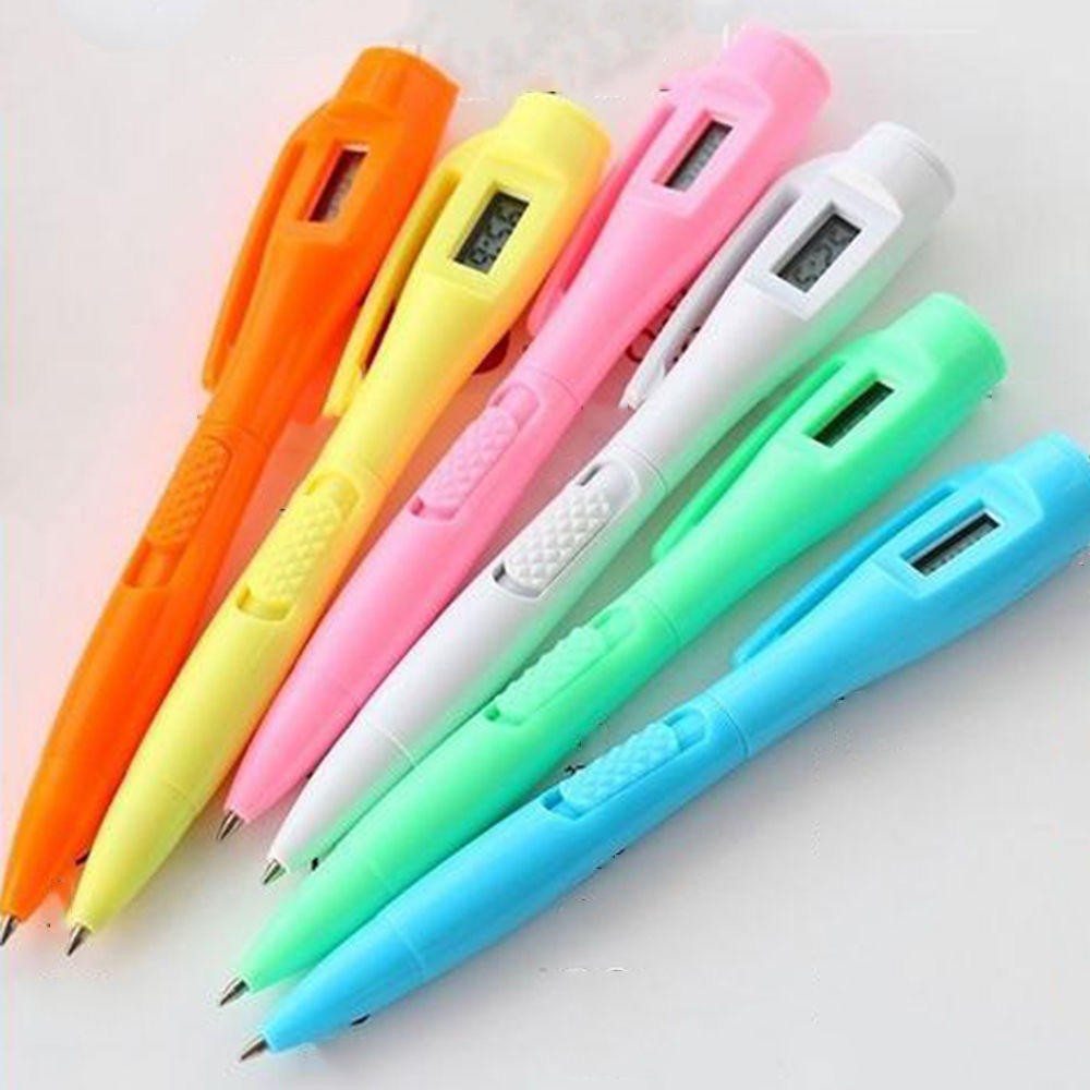 Creative 2 in 1 Digital Watch Ballpoint Pen Electronic Clock Pen ...