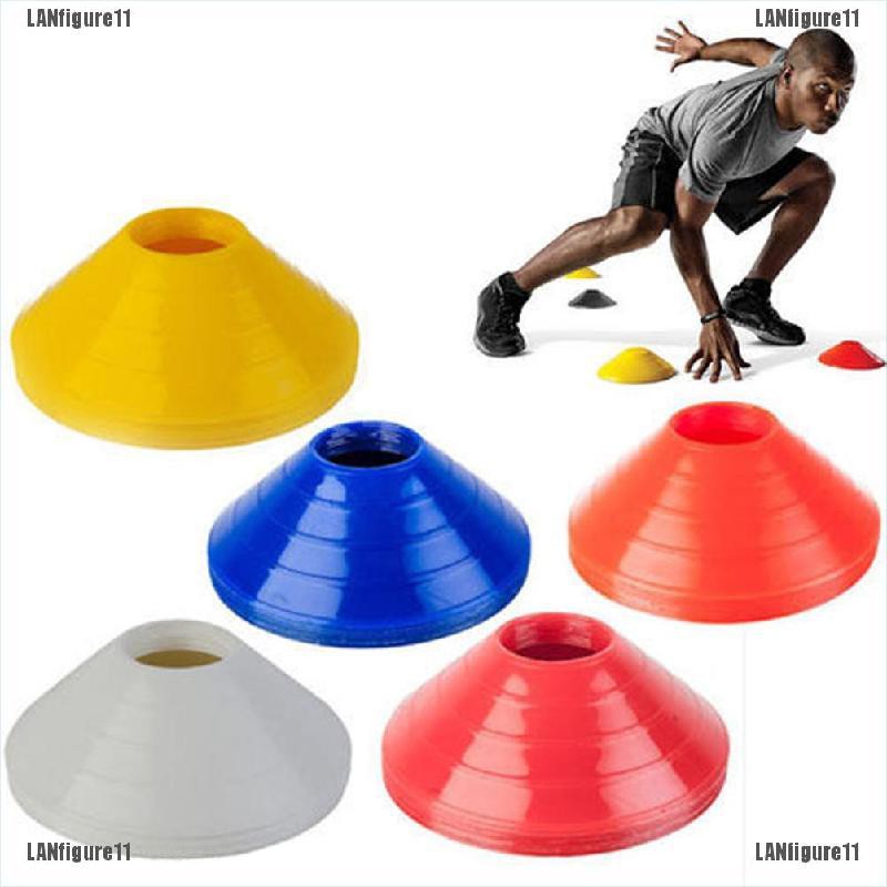 10x Football Rugby Sport Cross Training Space Marker Soccer Cone Saucer ...
