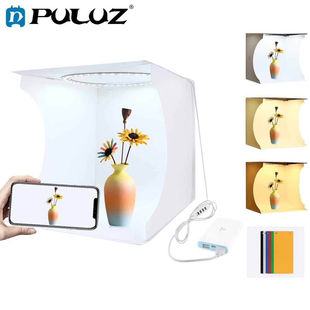 PULUZ 30cm Folding Portable Ring Light Photo shoot box Lighting Studio ...