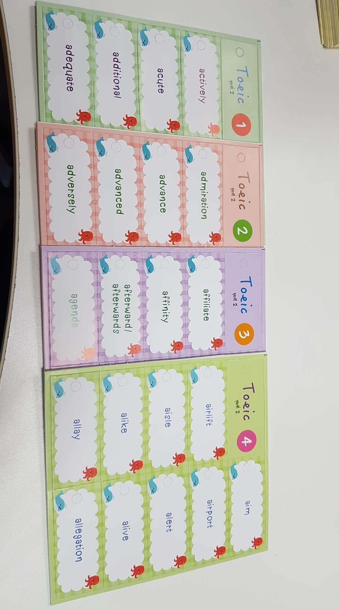 MISBOOK Mini Flashcards Short Note ศัพท์เตรียมสอบ TOEIC ชุดที่ 2 ...