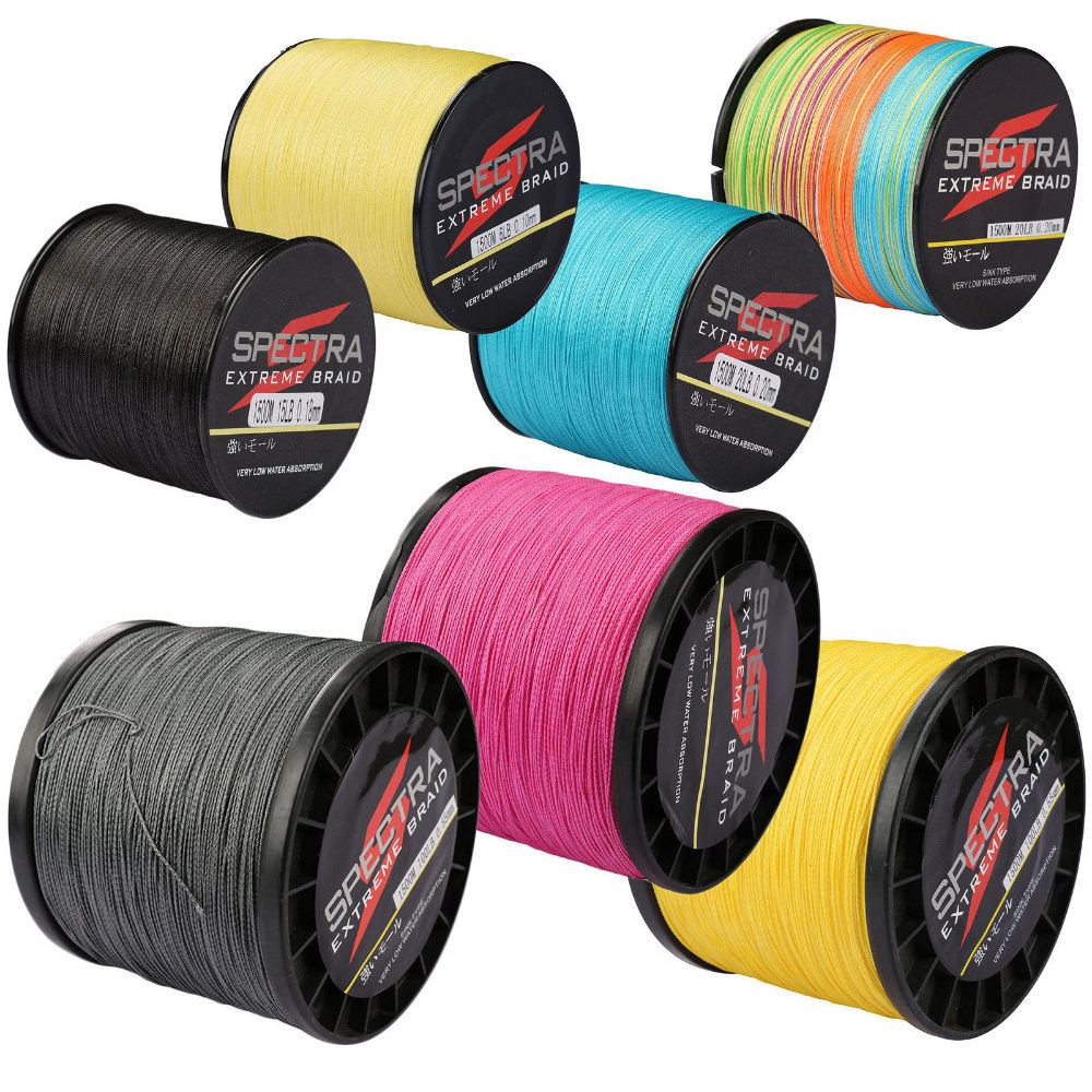 SIMPLE 6-80LB SPECTRA 4 Strands Strong Tackle Wire Sea Fishing Line ...
