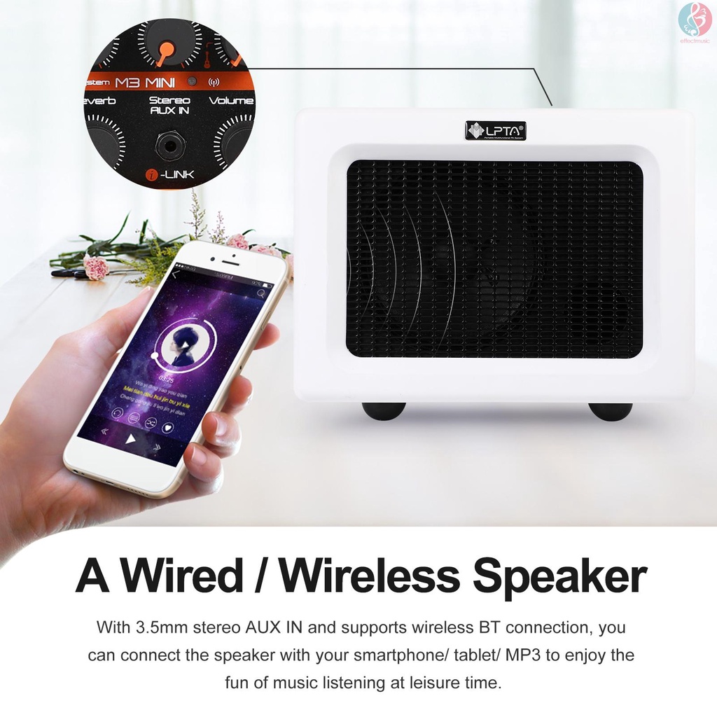 Lpta Morsoud M3 Mini ลําโพงแจ็ค 2 ช่องในตัวแบบชาร์จแบตเตอรี่พร้อม ...