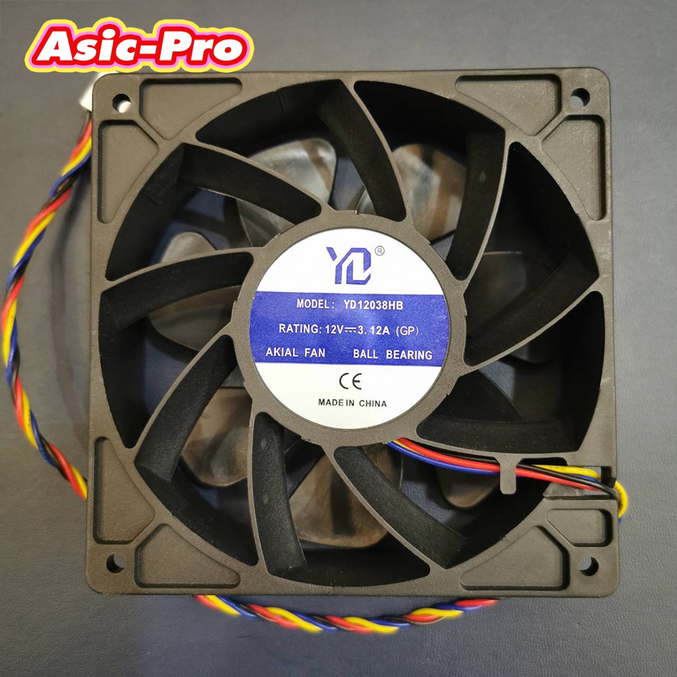 YD 12038HB 12V 3.12 A 7000 RPM FAN พัดลมเครื่องขุด Asic เสียงเบา - asic ...