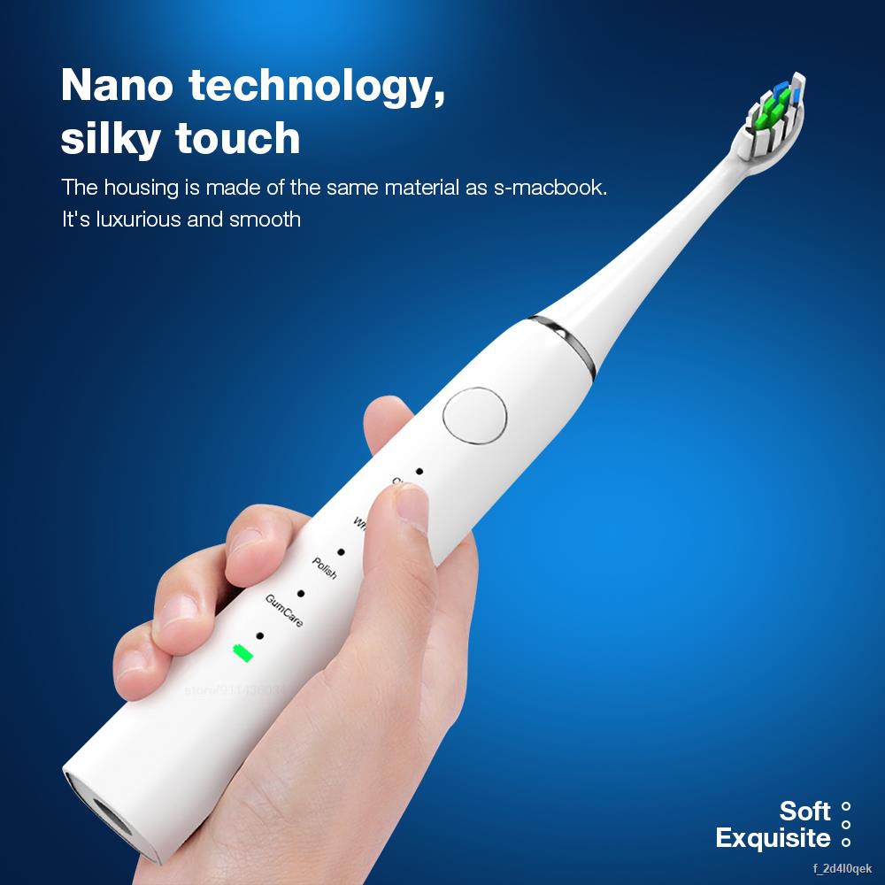 ☈Super Sonic Electric Toothbrushes Washable Electronic Whitening Teeth ...