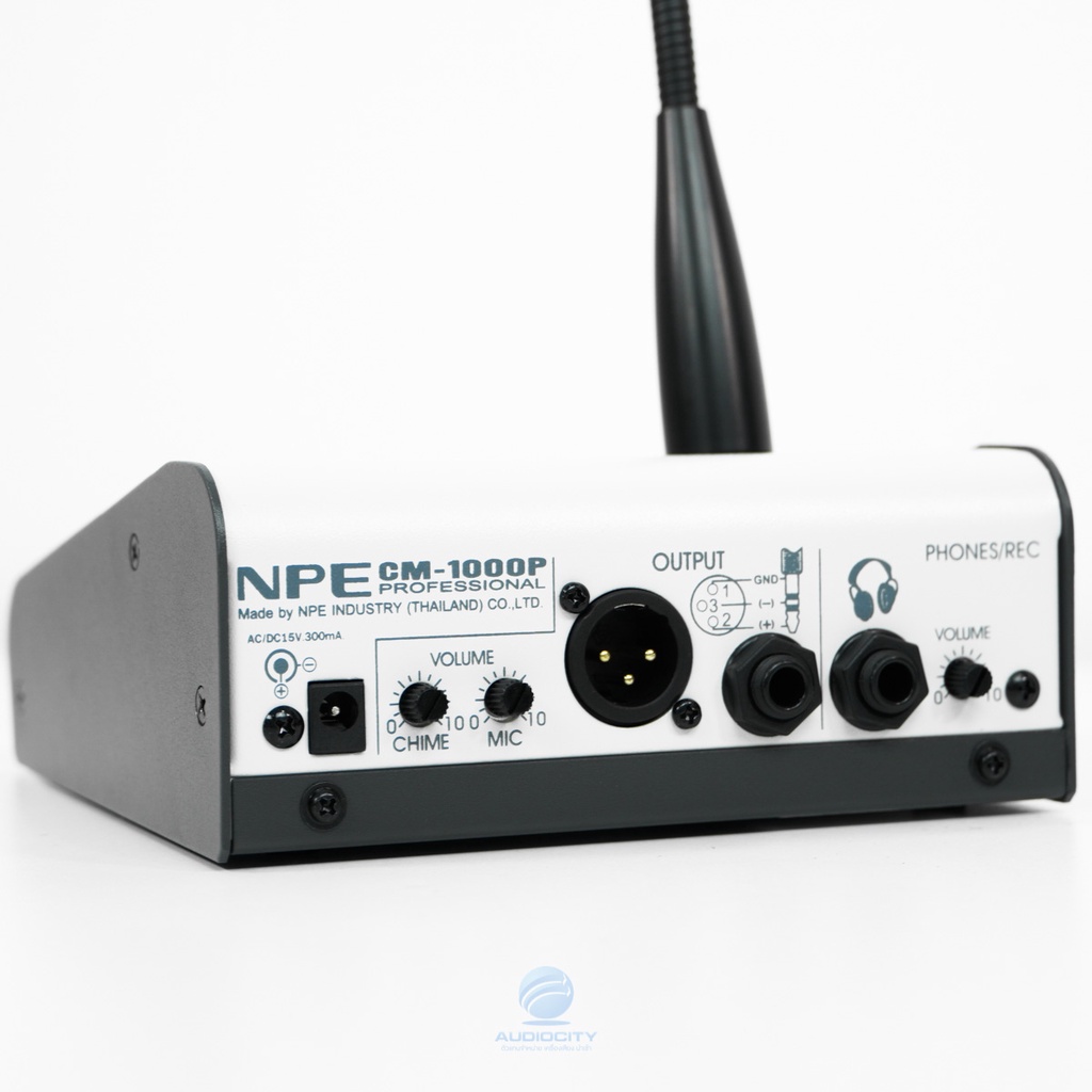 NPE CM-1000P ไมค์ประกาศ Chime Microphone ไมค์ประกาศแบบตั้งโต๊ะ มีปุ่มเสียงพูดระฆัง - audiocity ...
