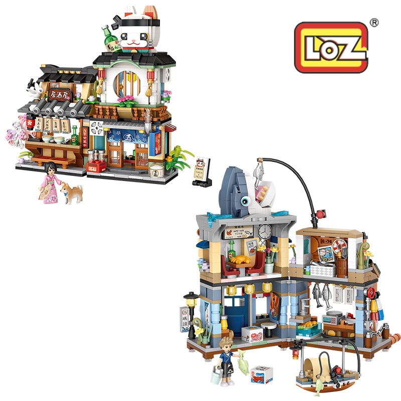 LOZ มินิบล็อก ร้านค้ามีให้เลือก 2 แบบ Fish Market Izakaya (รหัส 1231-1232) - loztoys ...