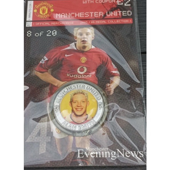 เหรียญสะสมนักฟุตบอล2005-2006 Manchester United Coin Manchester Evening ...