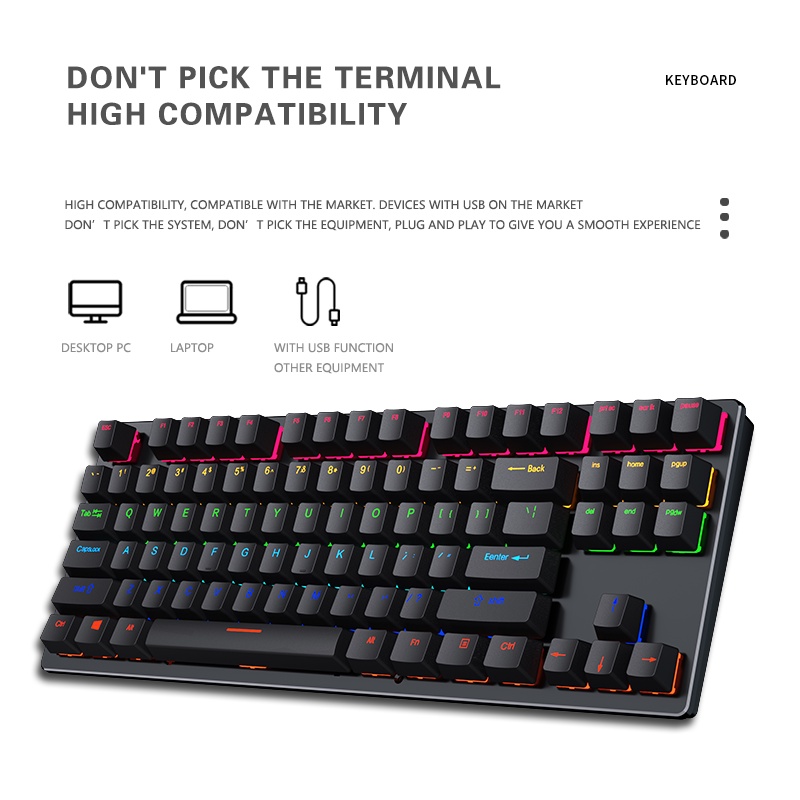 LEAVEN TKL mechanical keyboard gaming blue switch red switch hotswap ...