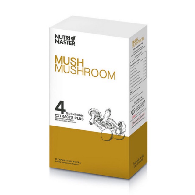 Nutri Master Mush Mushroom นูทรี มาสเตอร์ มัช มัชรูม บรรจุ 30 แคปซูล ...