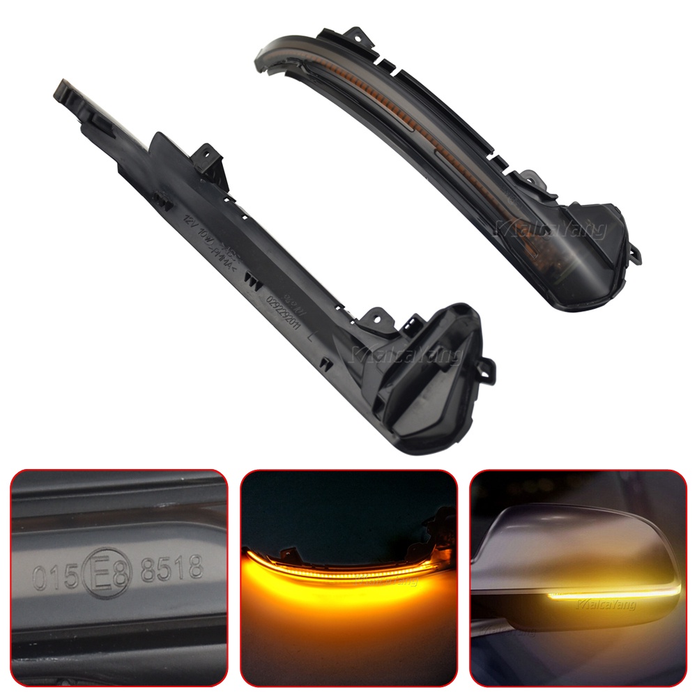 2x LED ปีกด้านข้างกระจกมองหลัง Blinker Repeater สำหรับ Audi A6 C7 C7.5 ...