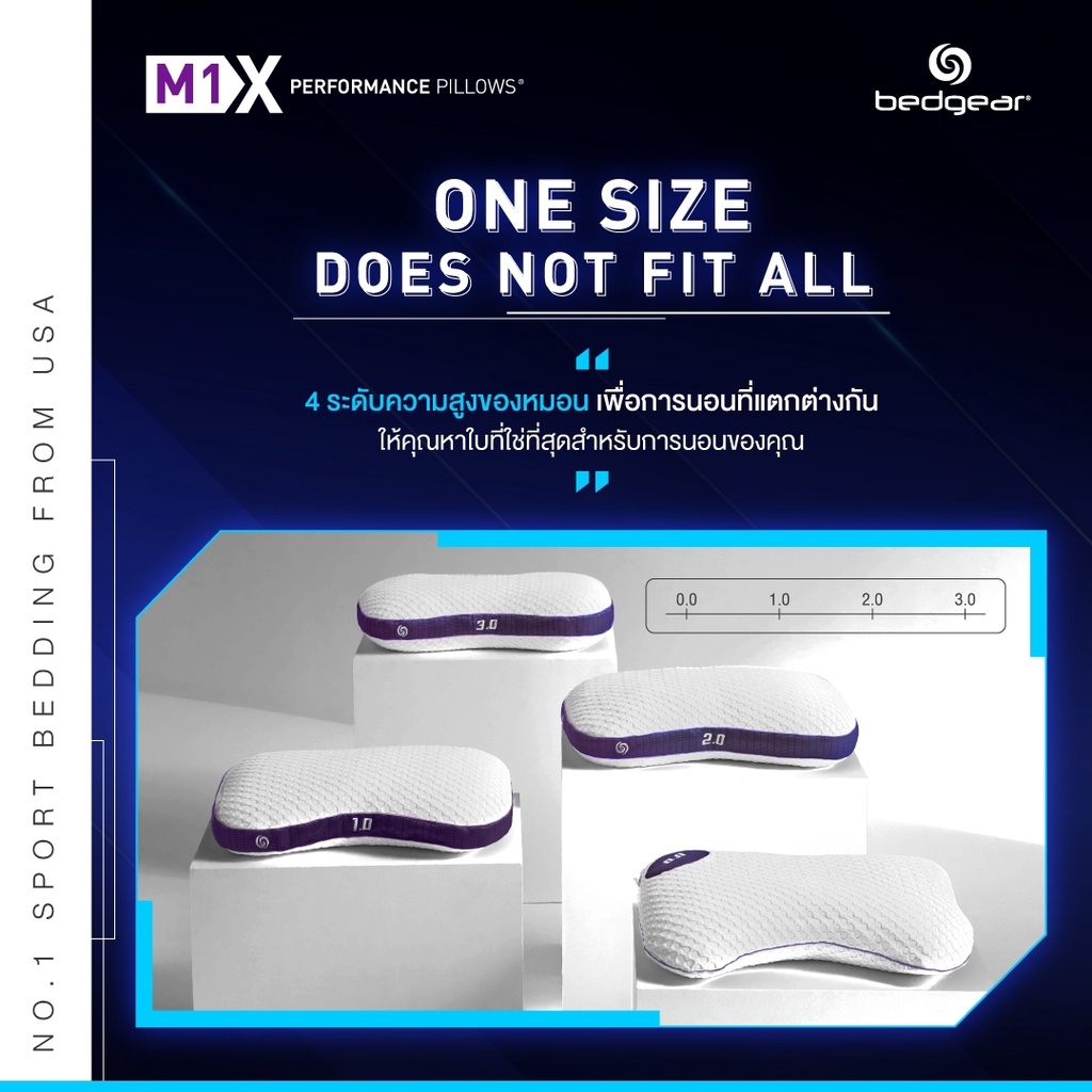 Bedgear หมอนหนุน รุ่น M1X 3.0 ส่งฟรี - lotus_officialshop - ThaiPick