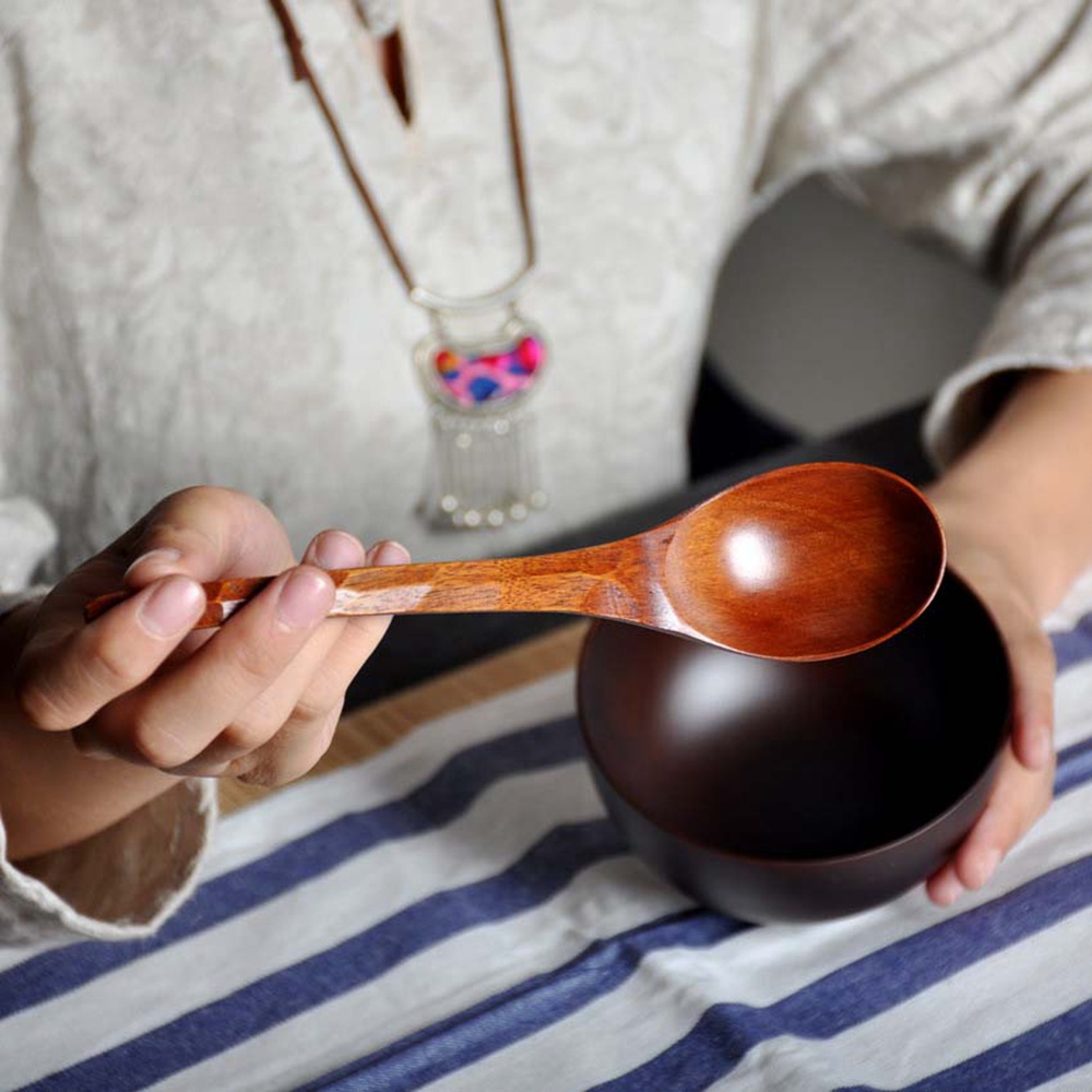 ☑ Wooden Spoon Turtle Shell Texture Durable Safe Practical Cooking Soup ...