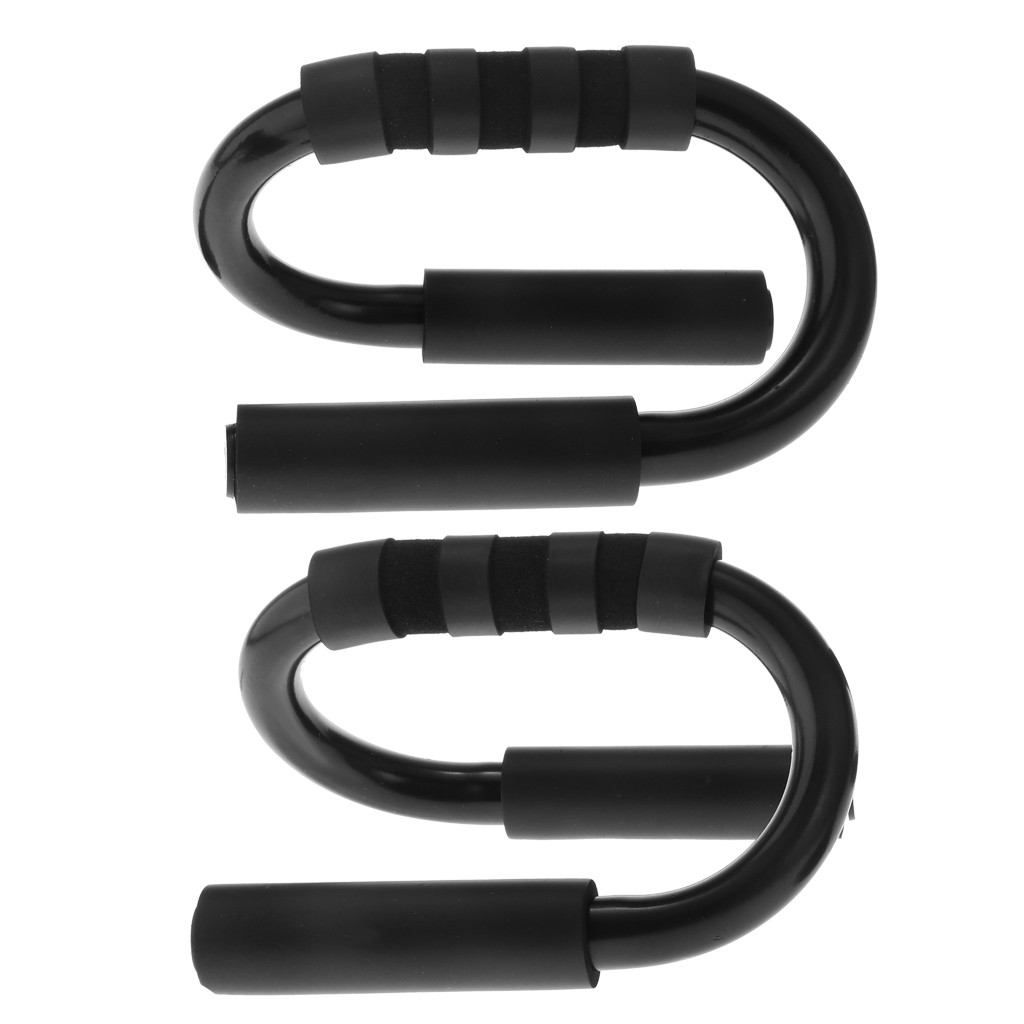 1 Pair Steel Push up Bars Chest Muscle Pushup Stands with Foam Padded ...
