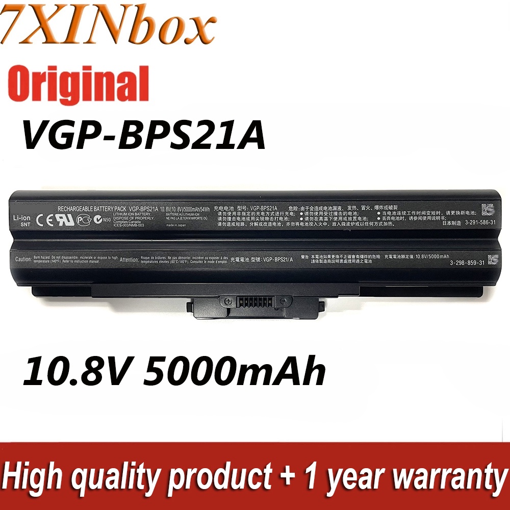 7XINbox 10.8V 5000mAh VGP-BPS13 VGP-BPS21 VGP-BPS21A Original Laptops Battery For SONY VGP ...