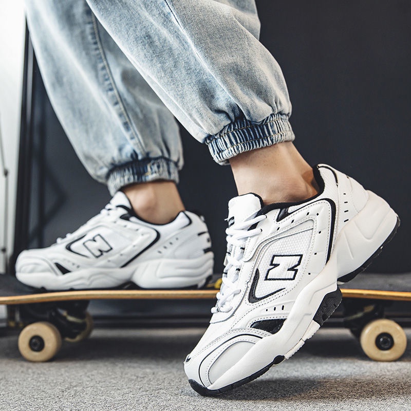 ฤดูใบไม้ผลิและฤดูใบไม้ร่วง New Balance วิ่งเย็น NB608 รองเท้าผ้าใบนักเรียนคู่พ่อรองเท้า iu ...