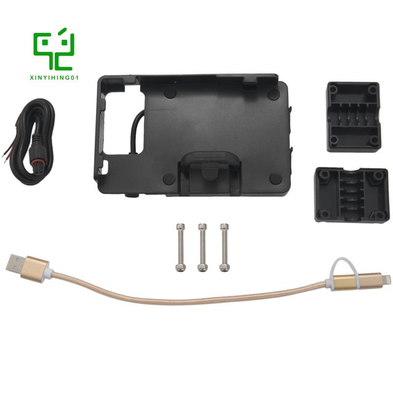 Motorcycle Navigation Bracket ABS, Mobile Phone Usb Charging Black ...