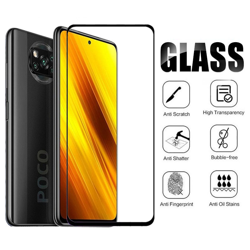 FOR Xiaomi POCO X3 NFC tempered Glass Screen Protector for Redmi Note 9 ...