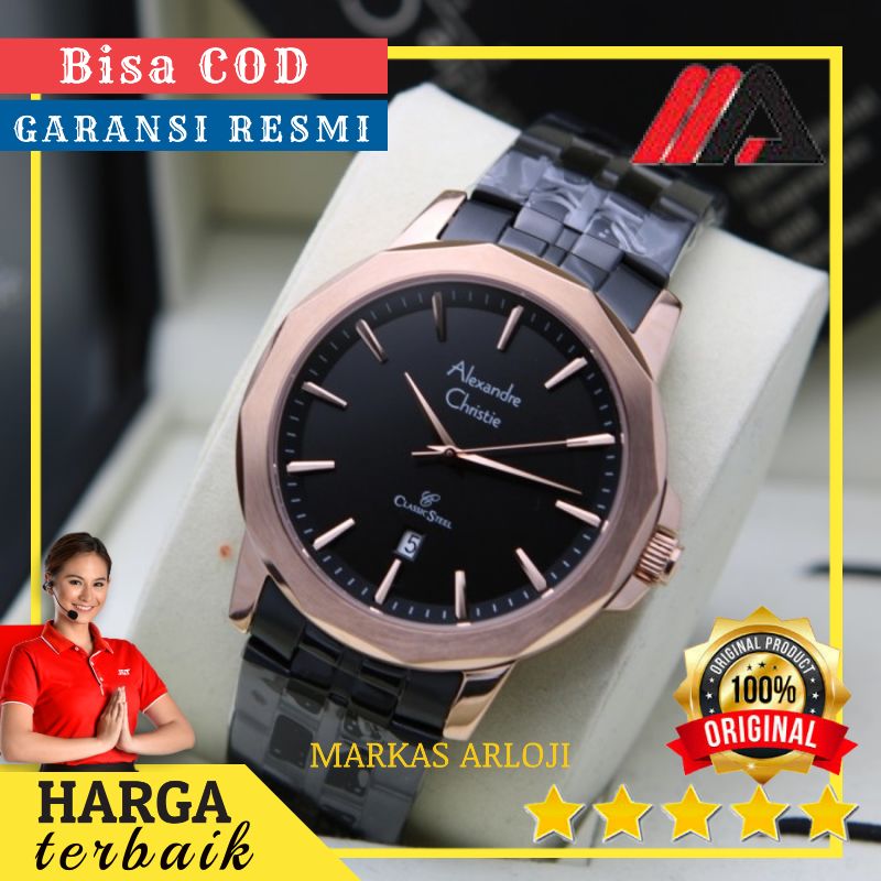 Alexandre นาฬิกาข้อมือ Alexander Ac 8647 สีโรสโกลด์สีดําสําหรับผู้ชาย ...