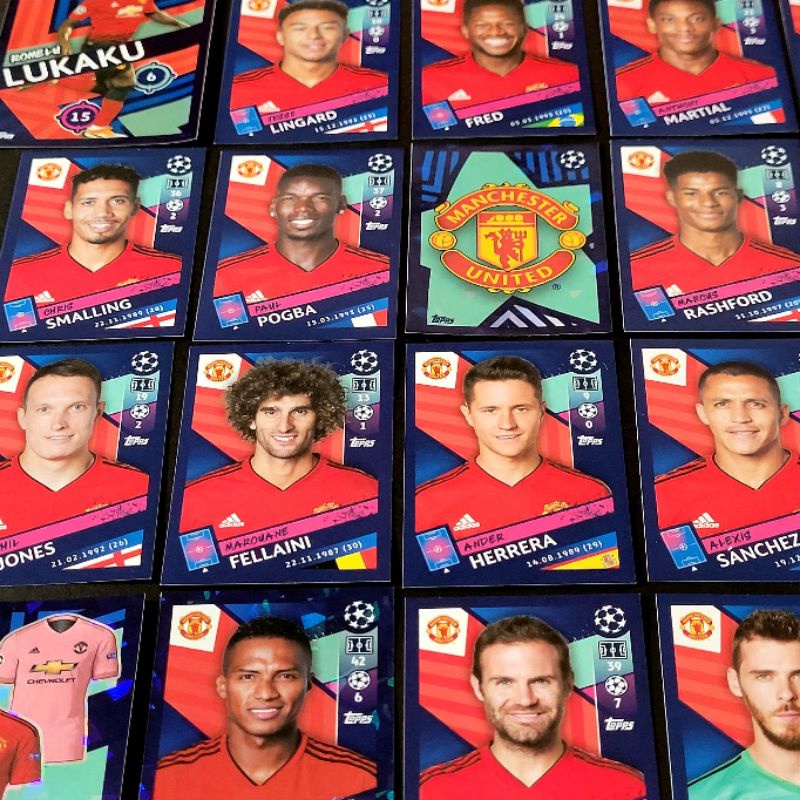 สติ๊กเกอร์แมนยู ยูฟ่าแชมเปี้ยนส์ลีก 201819 ครบเซ็ต Topps UCL Stickers ...