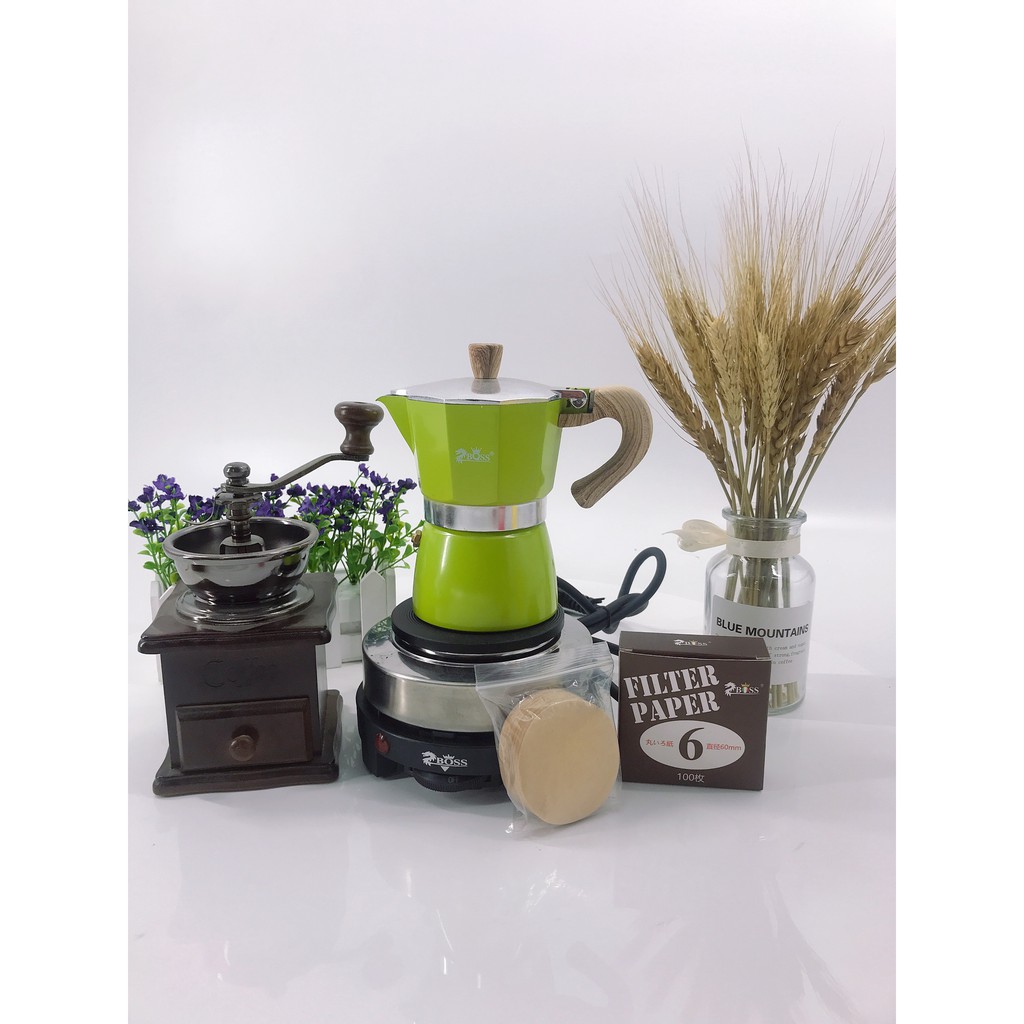 โปรโมชั่น Moka pot Set ในราคาเพียง 680บาท ได้ยกเซตทั้งเตาไฟฟ้า และกามอค ...