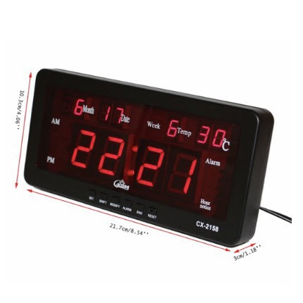 Caixing นาฬิกาดิจิตอล LED DIGITAL CLOCK แบบแขวนผนัง รุ่น CX-2158 ...