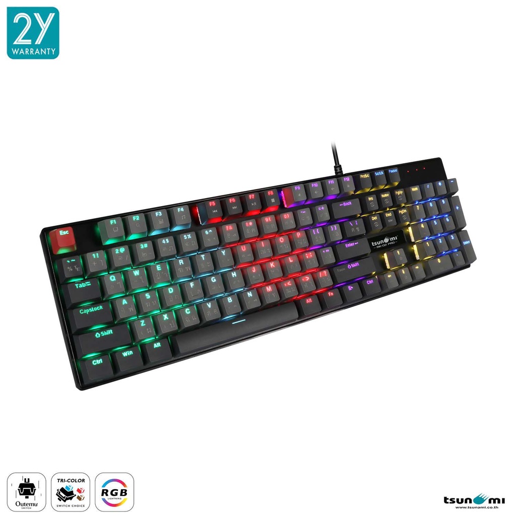Tsunami Outemu MK-02 Pro 104 Keys 100 Mechanical Gaming Keyboard Blue ...