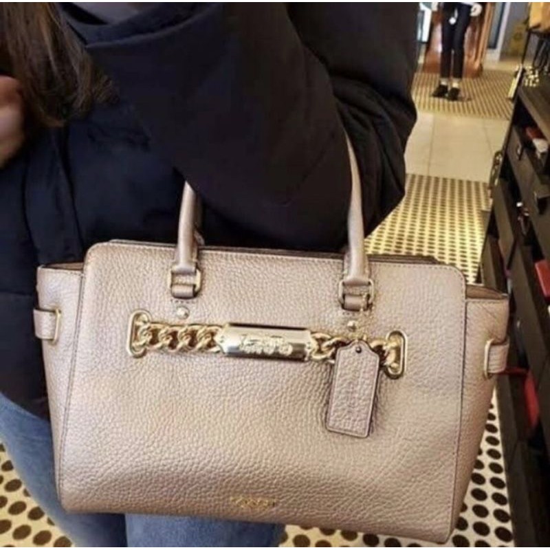 (ของใหม่/พร้อมส่ง) COACH BLAKE CARRYALL 25 สีRose gold - ployly13 ...