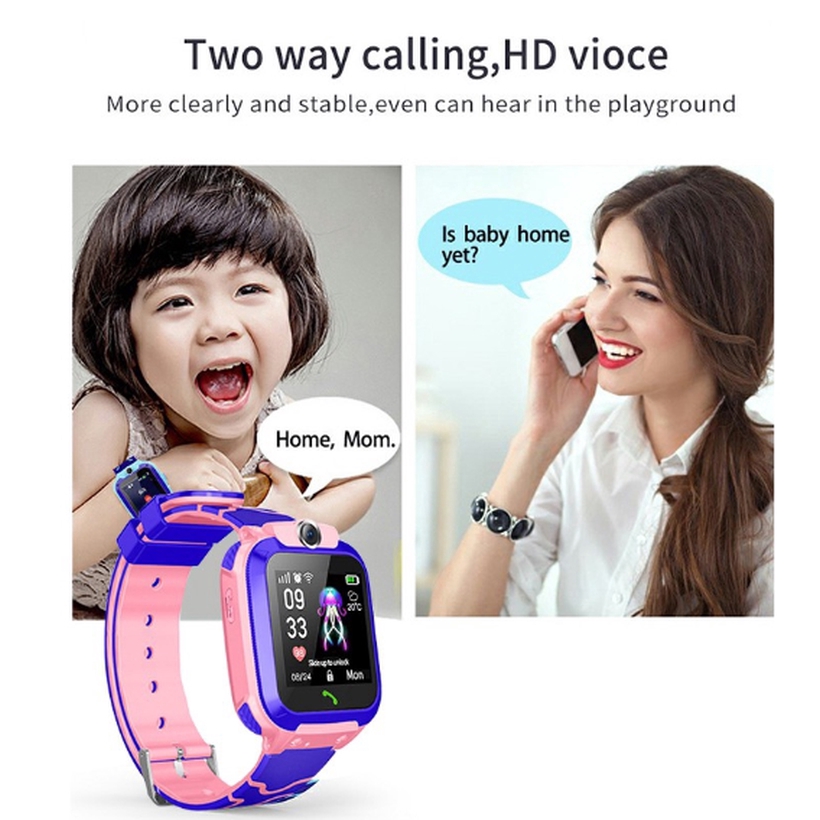 นาฬิกาสมาร์ทวอทช์ Q12B กันน้ำ ติดตามตำแหน่ง ถ่ายรูป ใส่ซิม กันหาย ...