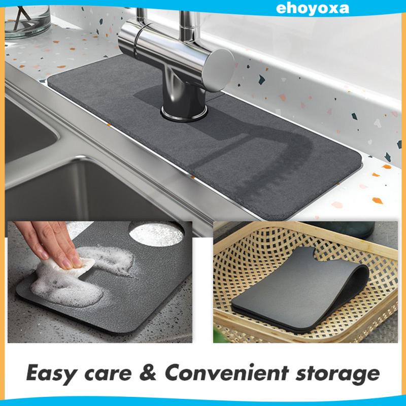 Faucet Absorbent Pads Towel Mat Keep Dry Sink Splash Mat for Kitchen ...