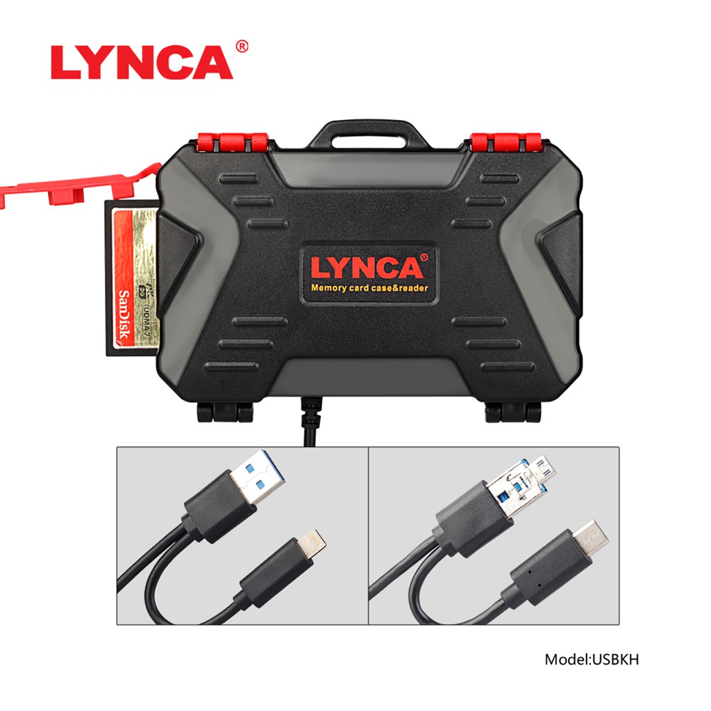 กล่องใส่เมมโมรี่การ์ด LYNCA MEMORY Case Reader USBKH มาพร้อมตัวอ่าน ...