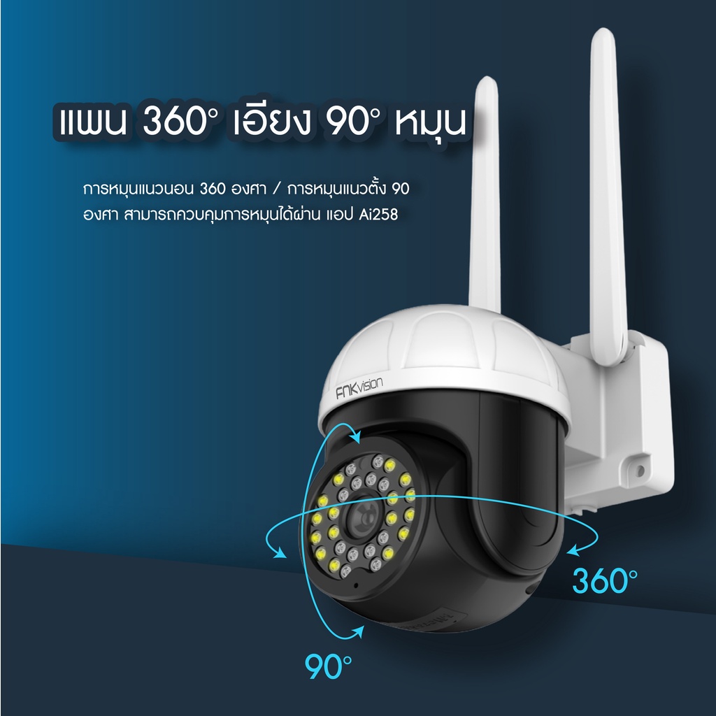 FNKvision กล้องวงจรปิดไร้สาย IR White Lamp 5MP Wi-Fi IP Camera กล้อง ...