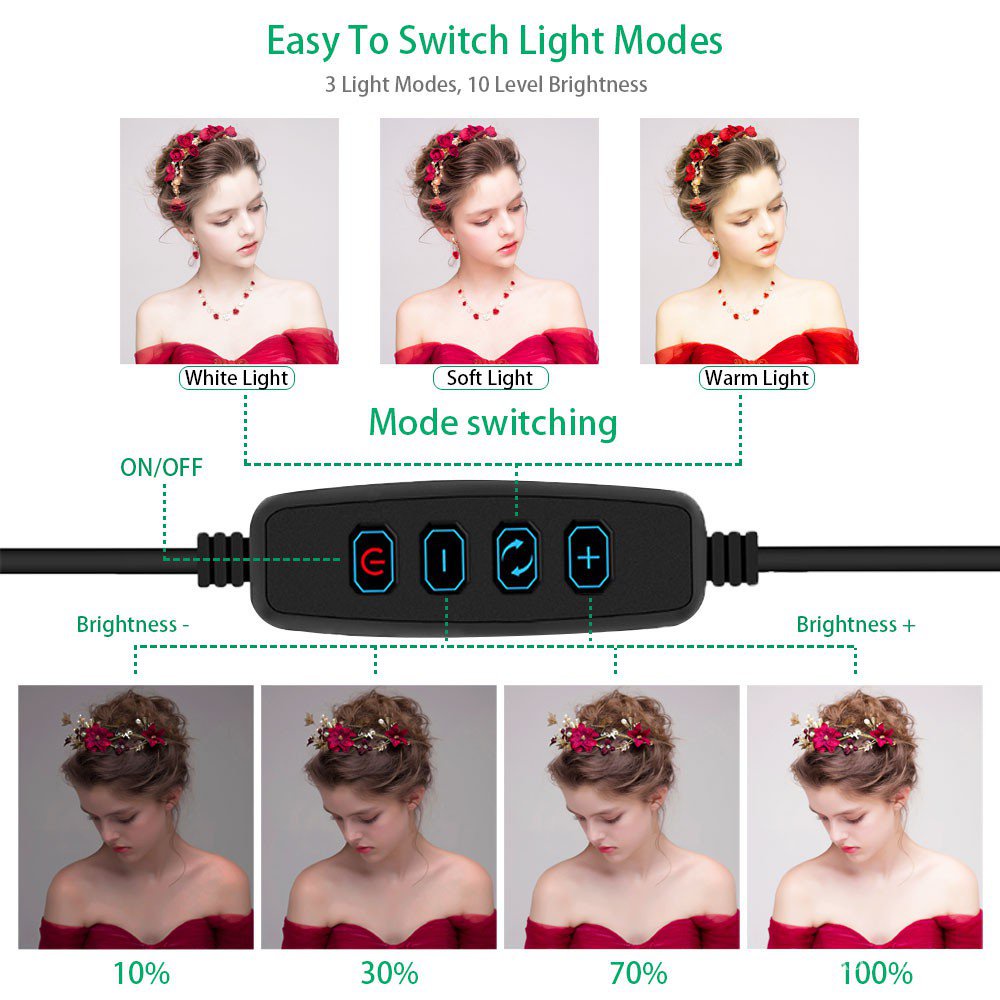 18 Inch UltraThin Ring Light LED Selfie Video Lamp With Tripod Stand ...