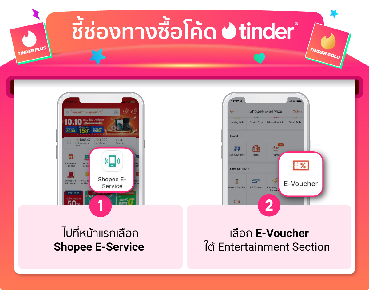Shopee E-Service เติมเงิน จ่ายบิล จองบริการ