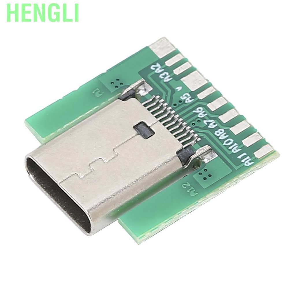 Hengli 18 Pin Solder Type C Connector Usb3 . 1 อะแดปเตอร์แปลงสายเคเบิ้ล ...