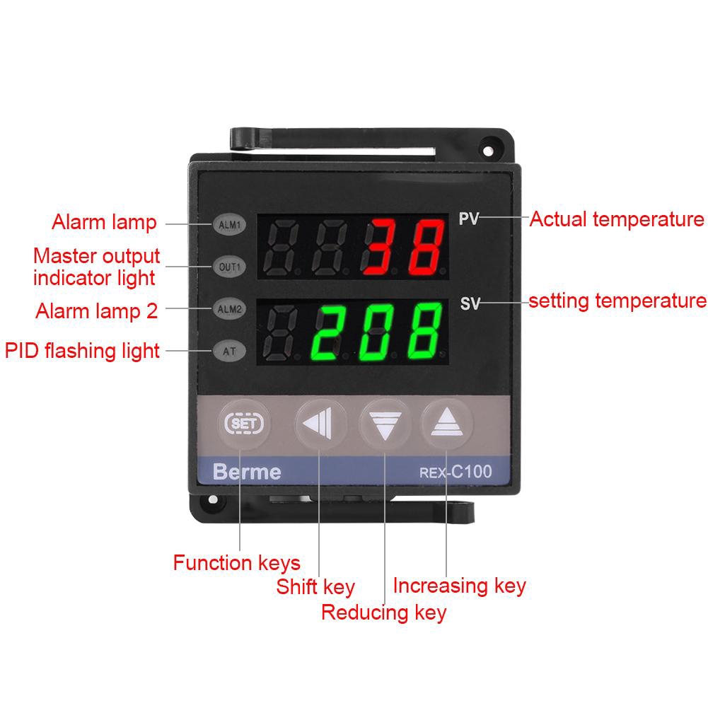 REX-C 100 Digital PID Temperature Controller Thermostat Relay Output REX-C 100 USA - xguli.th ...