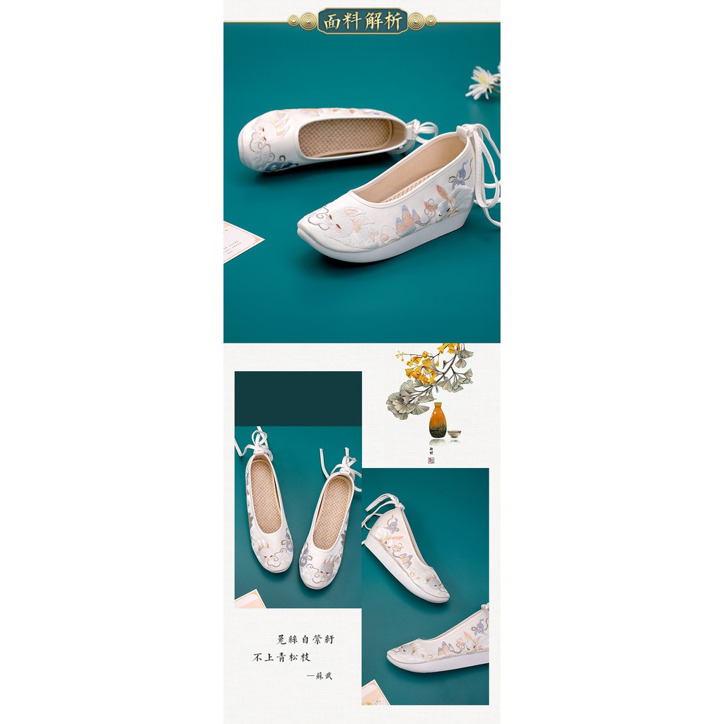 Lan Yue Sheng Original รองเท้าผ้าใบลําลองสําหรับเด็กเย็บปักลาย ...