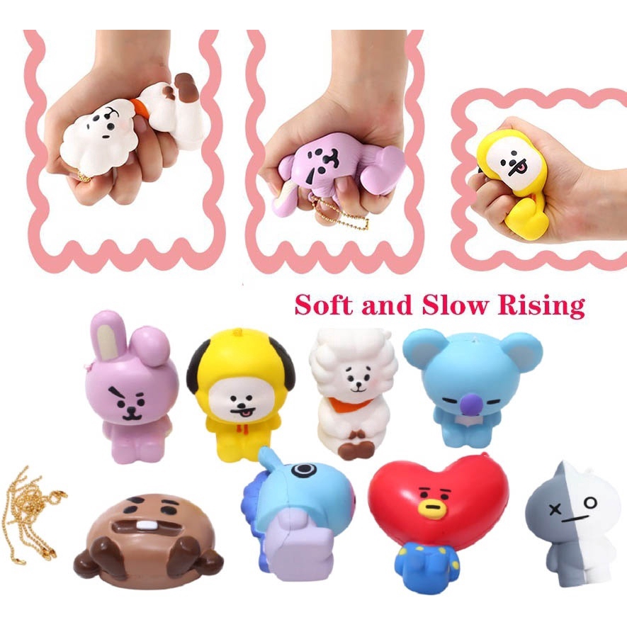 ผลิตภัณฑ์ใหม่KPOP BTS Slow Rebound Cartoon Decompression Toys Doll 8 ...