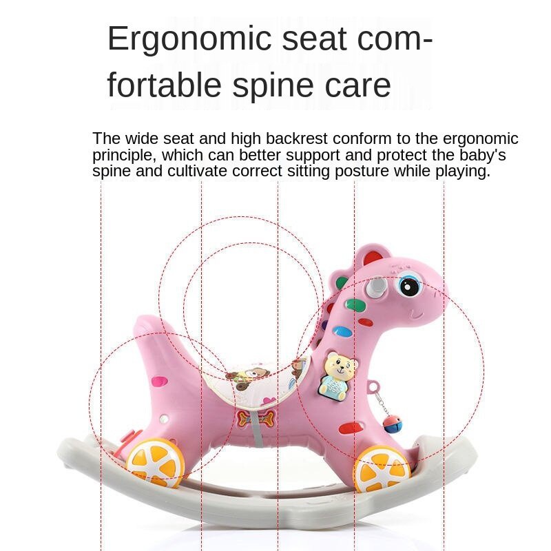 Children's large Trojan horse 1-5 year old baby birthday gift toy ...