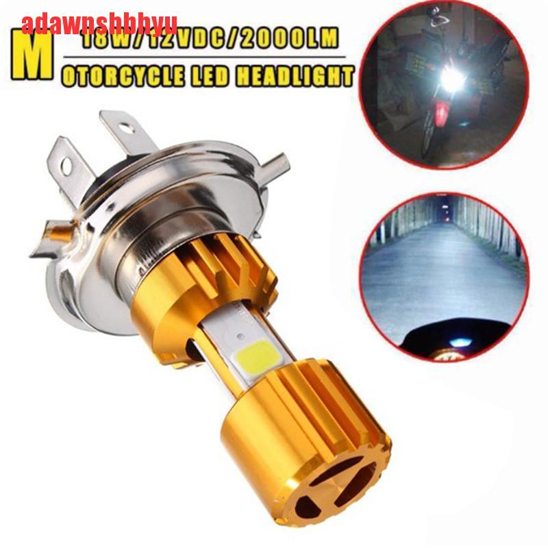 Adawnshbhyu หลอดไฟหน้ารถจักรยานยนต์แสงสีขาว H4 Led 3 Cob 6000K HiLo 18W - adawnshbhyu.th - ThaiPick