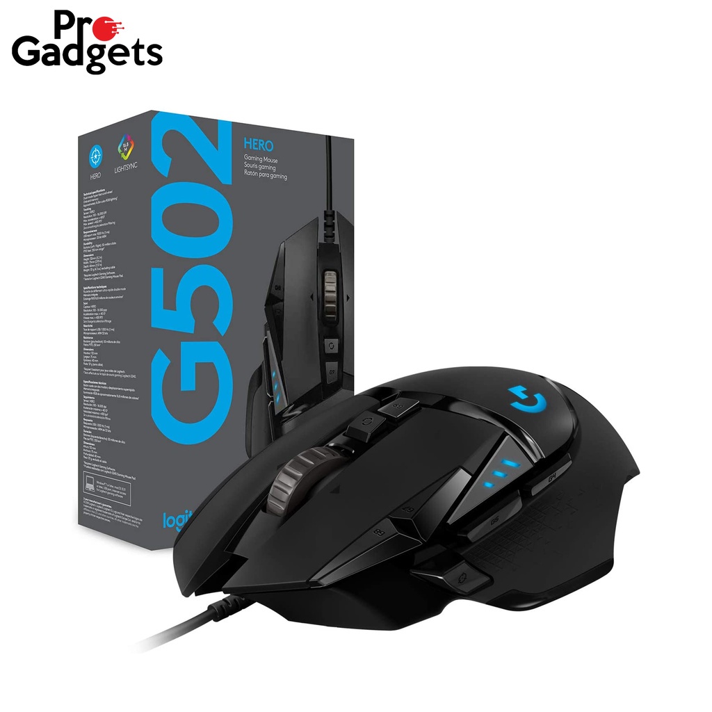 Logitech G502 Mouse Gaming ( เมาส์เกมมิ่ง HERO 11 ปุ่ม ) ( 100 - 25600 ...