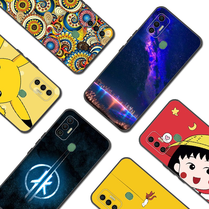 เปลือกโทรศัพท์For Tecno Spark 8P Case Silicone Soft TPU Painted Phone ...