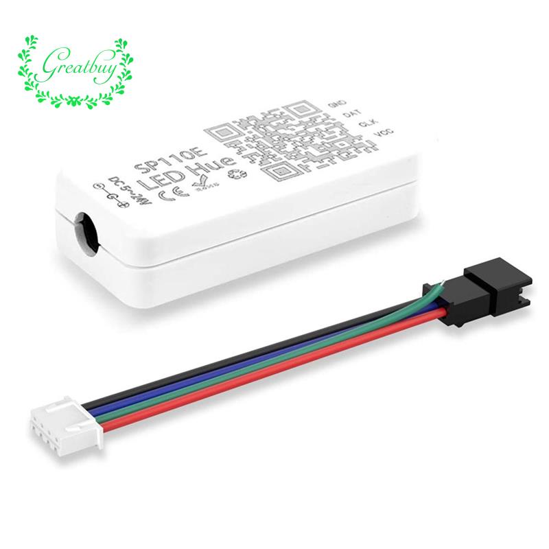 Sp110e ตัวควบคุมบลูทูธ DC5-12V สําหรับสมาร์ทโฟน WS2812B SK6812 RGB RGB ...