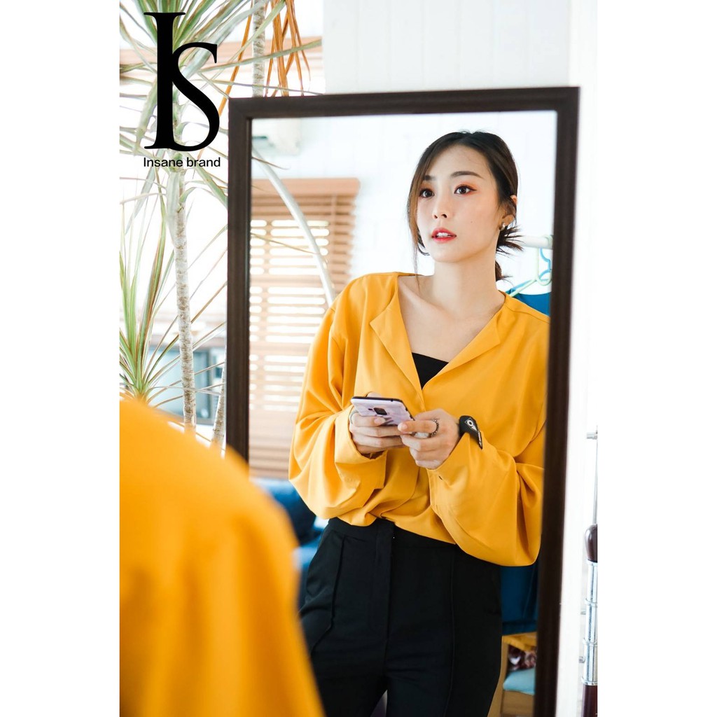 Insane Brand Shirt รุ่น ALY คอจีนโบราณ Mastard - insanebrand.shop ...