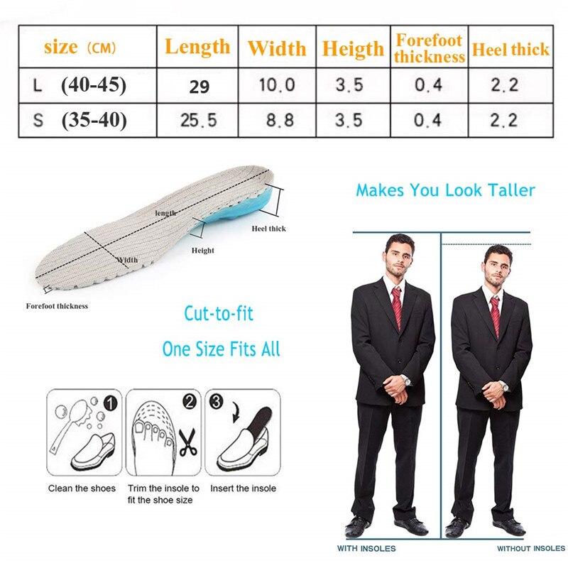 Silica Gel Sport Shoe Insole High-Impact Spring Cushioning Shock ...